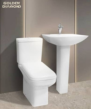 Golden Diamond Executive Water Closet Set - Frakem